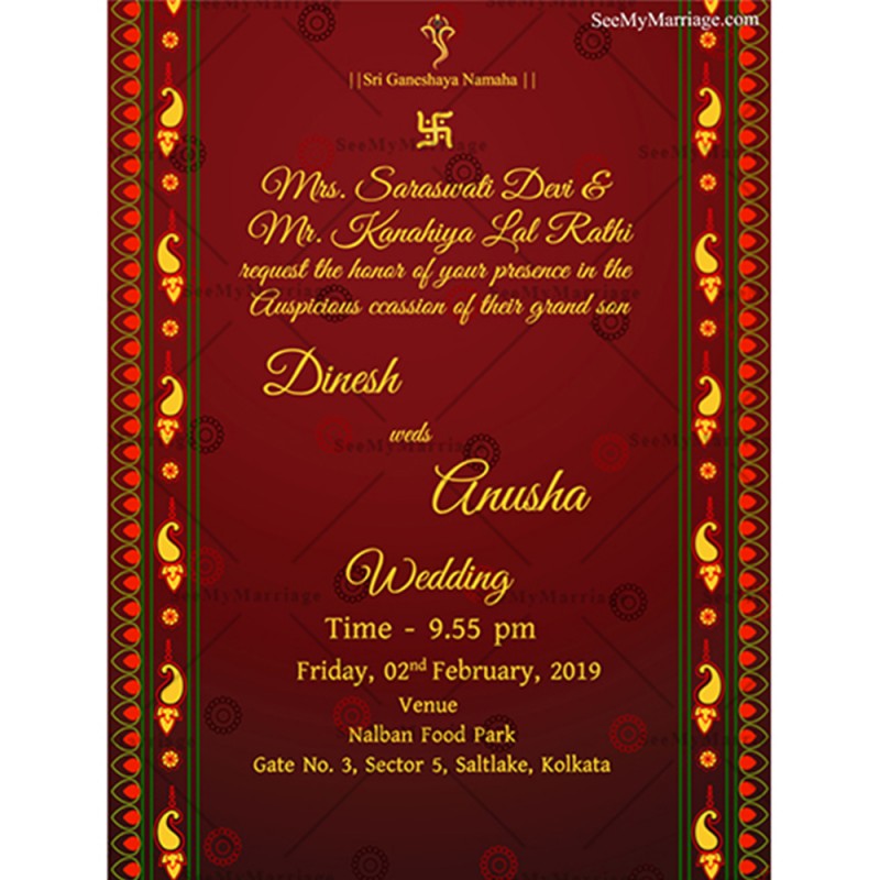 Red Carpet – Traditional Indian Style Red Theme Wedding Whatsapp ...
