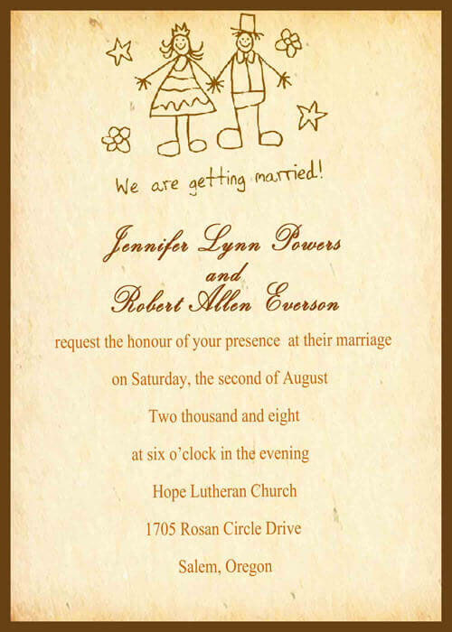 Hand Written Invitation Cards For Weddings, Birthdays And Other Events ...