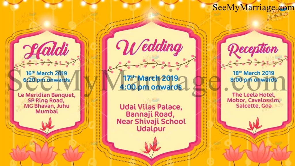 White Lilly Floral Wedding Invitation Gif | ID: 11687 – SeeMyMarriage