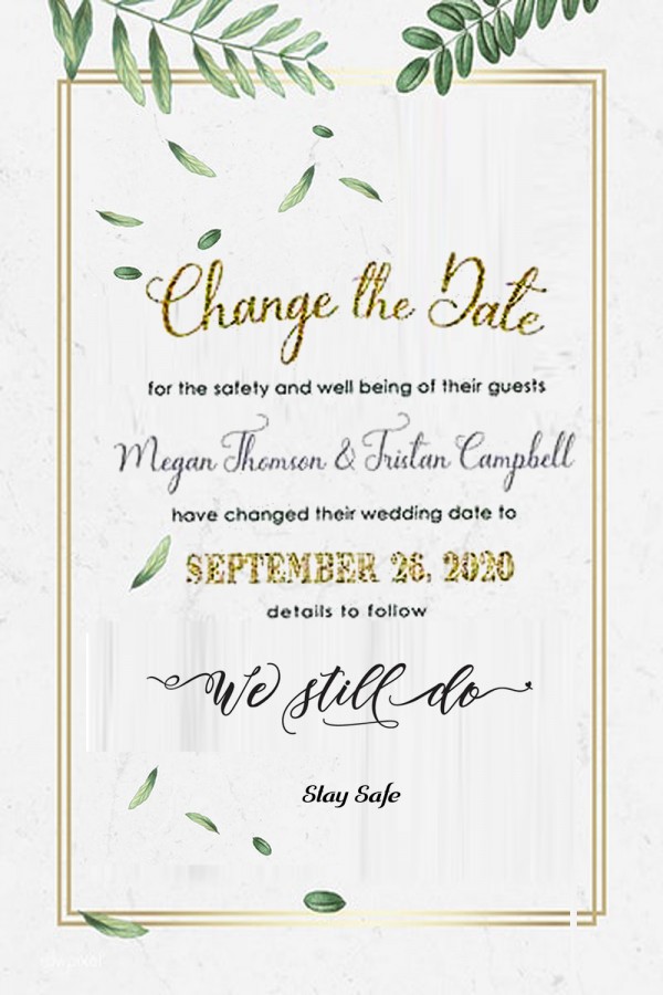 Change The Date Cards | Event Postponement Cards | Change In Plan Cards ...