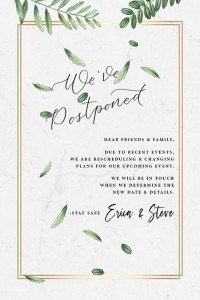 Change The Date Cards | Event Postponement Cards | Change In Plan Cards ...