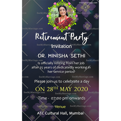 Retirement Party Invitation_floral Background_e Card – SeeMyMarriage