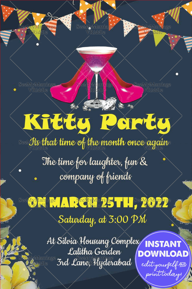 A Perfect Kitty Party Invitation Card – SeeMyMarriage