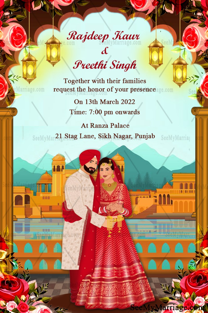 Punjabi-couple Wedding Invitation Card – SeeMyMarriage
