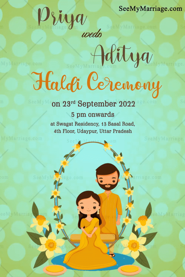 Indian Haldi Rasam Animated Gif | ID: 11876 – SeeMyMarriage