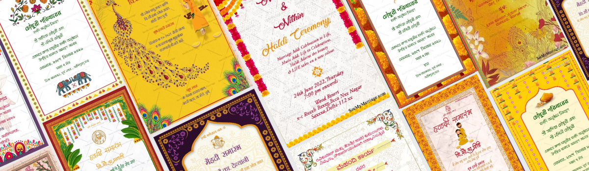Wedding Haldi Invitation Online Card Design Video Templates And ...