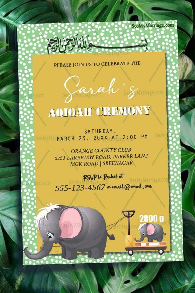 Aqiqah Invitations – Designs for Muslim New Born Aqeeqa, Aqeeqah ...