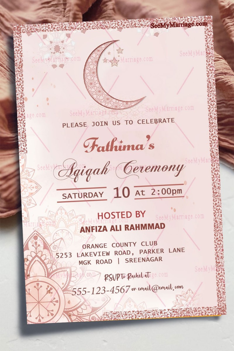 Aqiqah Invitations – Designs for Muslim New Born Aqeeqa, Aqeeqah ...