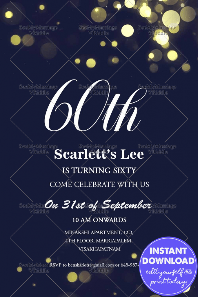 Birthday Party Invitations For Men | Printables and Templates ...