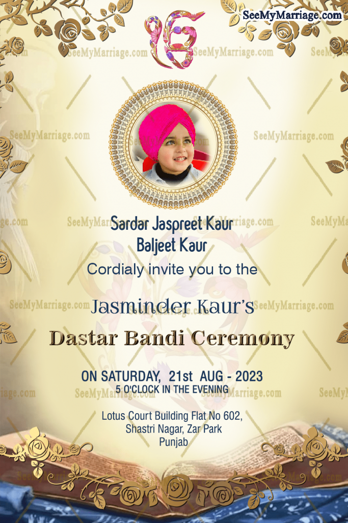Dastar Bandi Invitations – Cards, Videos, Gifs | Printable Templates ...