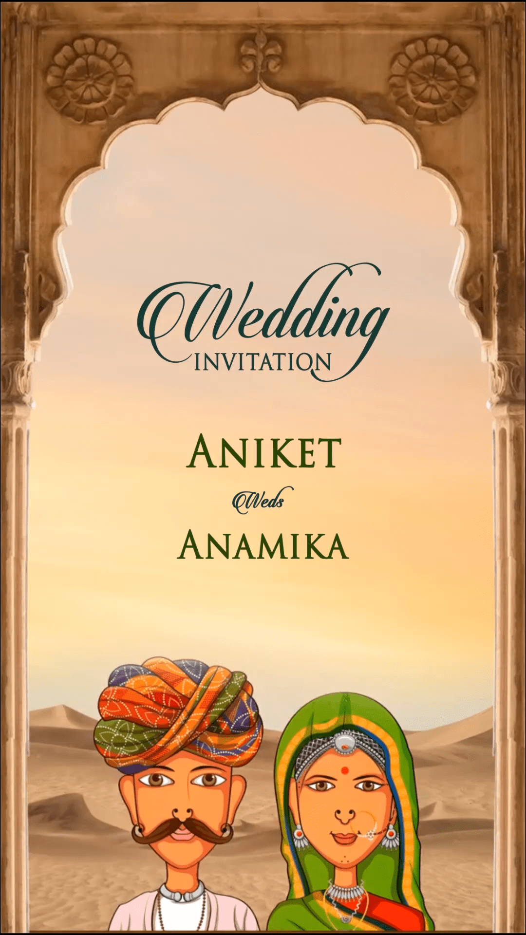 Traditional Rajasthani Wedding Invitation Video Royal Cultural ...