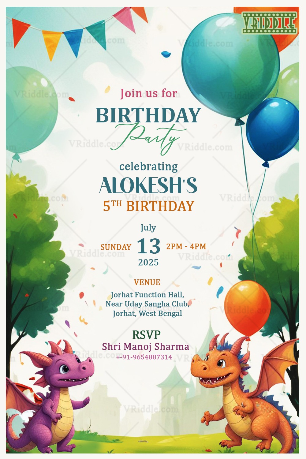 Join the Adventure, Dragon-Themed Birthday Party Invitation – SeeMyMarriage