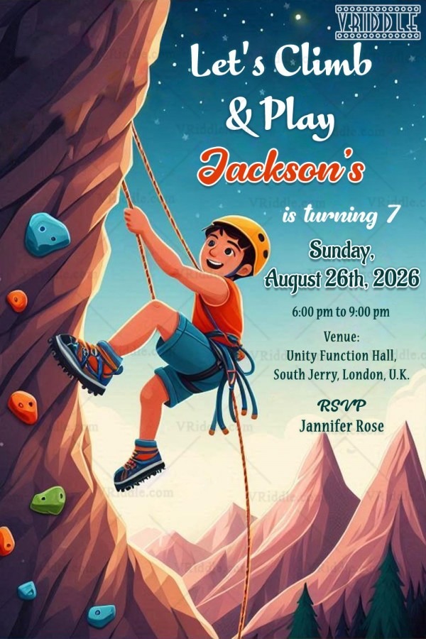 Climb & Play, Join Us for an Exciting Rock-Climbing 7th Birthday Party ...