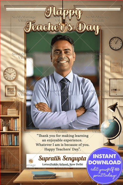 Teachers Day Invitations and Greetings – personalized – SeeMyMarriage