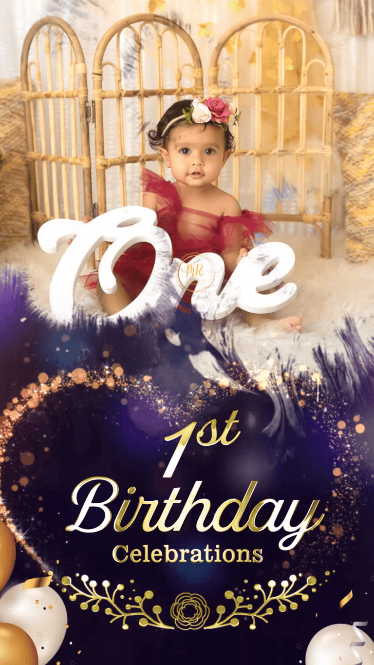 1st Birthday Invitation Videos Slideshows Cards and Gifs | First ...