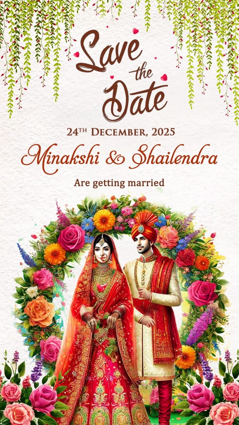 White Lilly Floral Wedding Invitation Gif | ID: 11687 – SeeMyMarriage